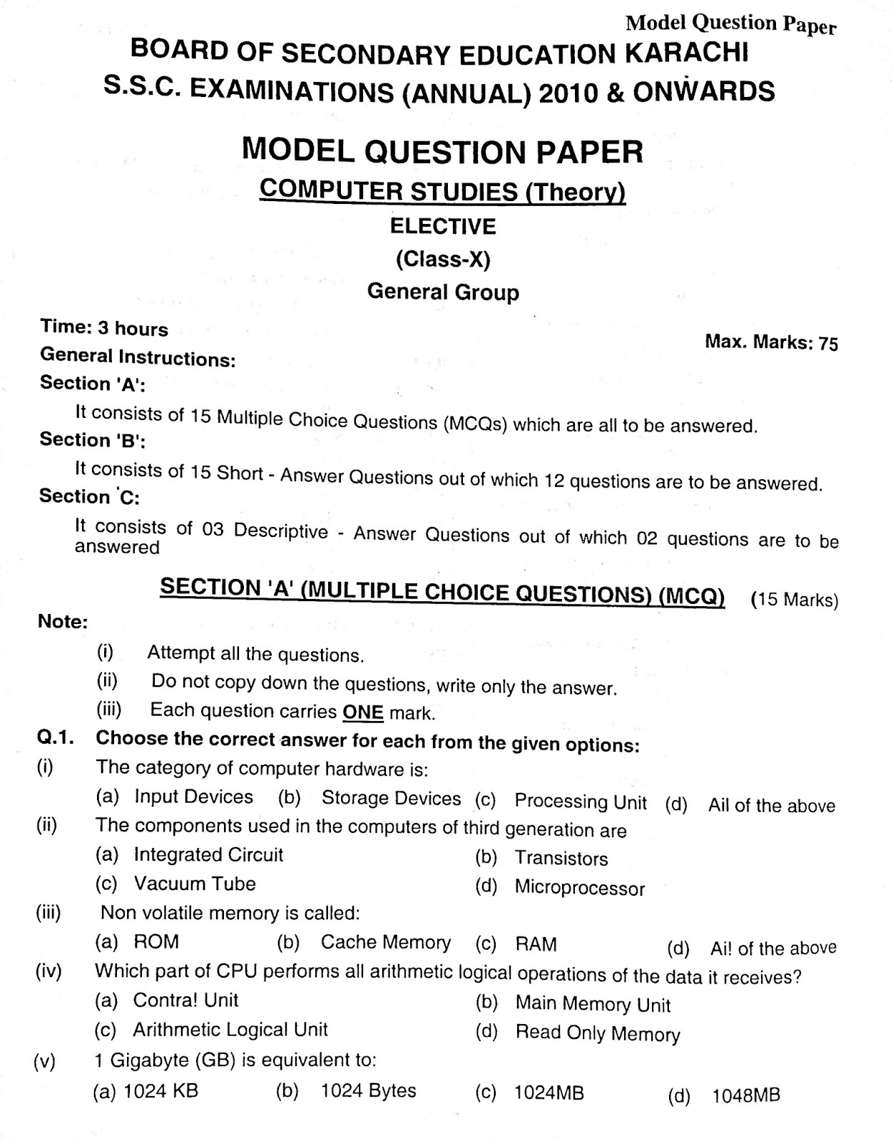 Education Is The Key To Success: Computer Studies For Class X (Arts ...