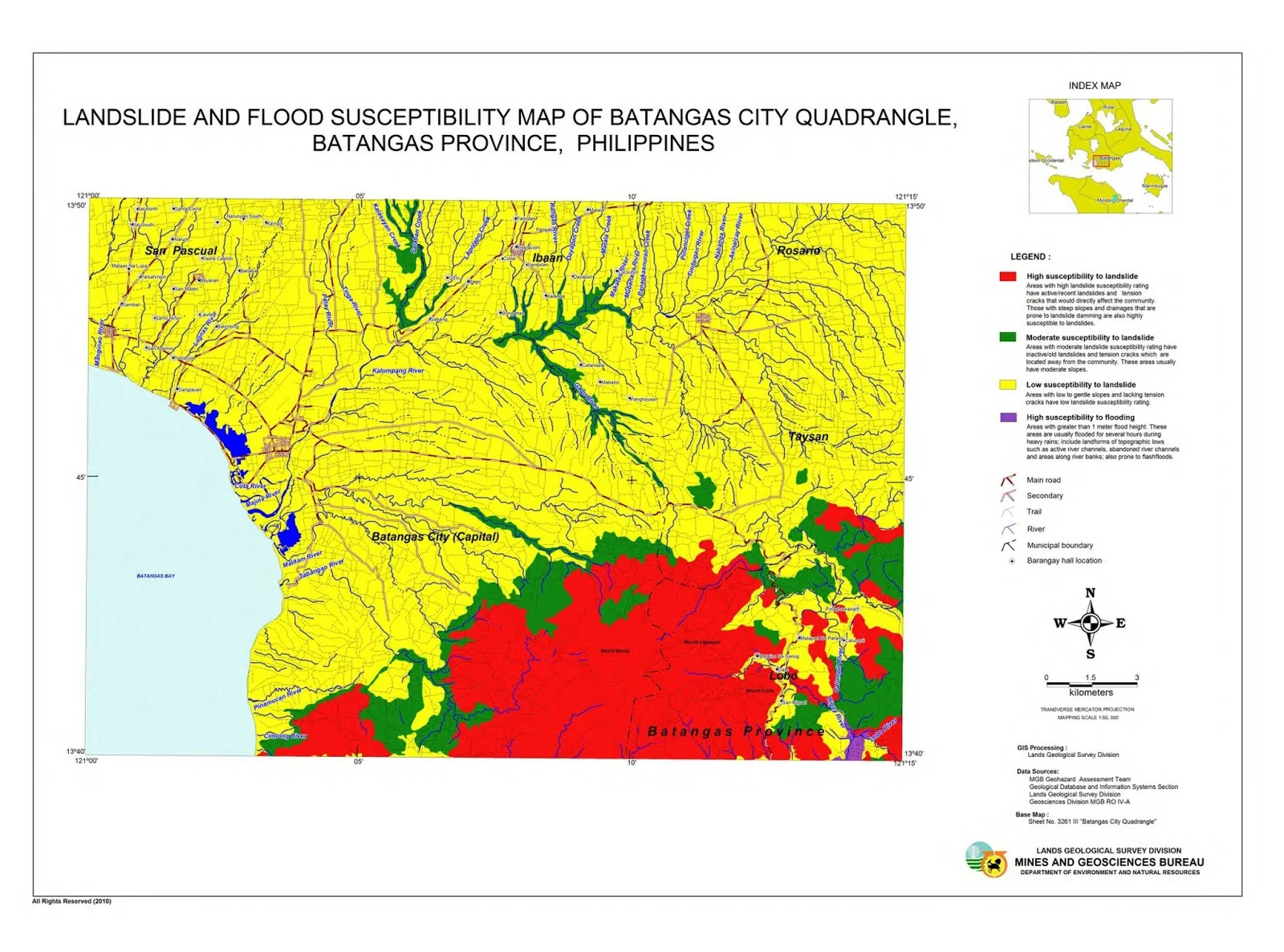Batangas Province Flood and Landslide Susceptibility Maps - Batangas ...