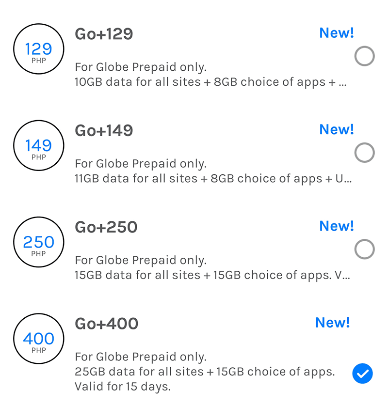 Globe improved new Go+ promos, starts at PHP 99 w/ 8GB open data + 8GB ...