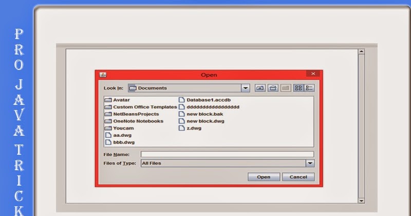 How To Open Text File In Jtextarea Using File Chooser In Java ~ Projavatricks 4313