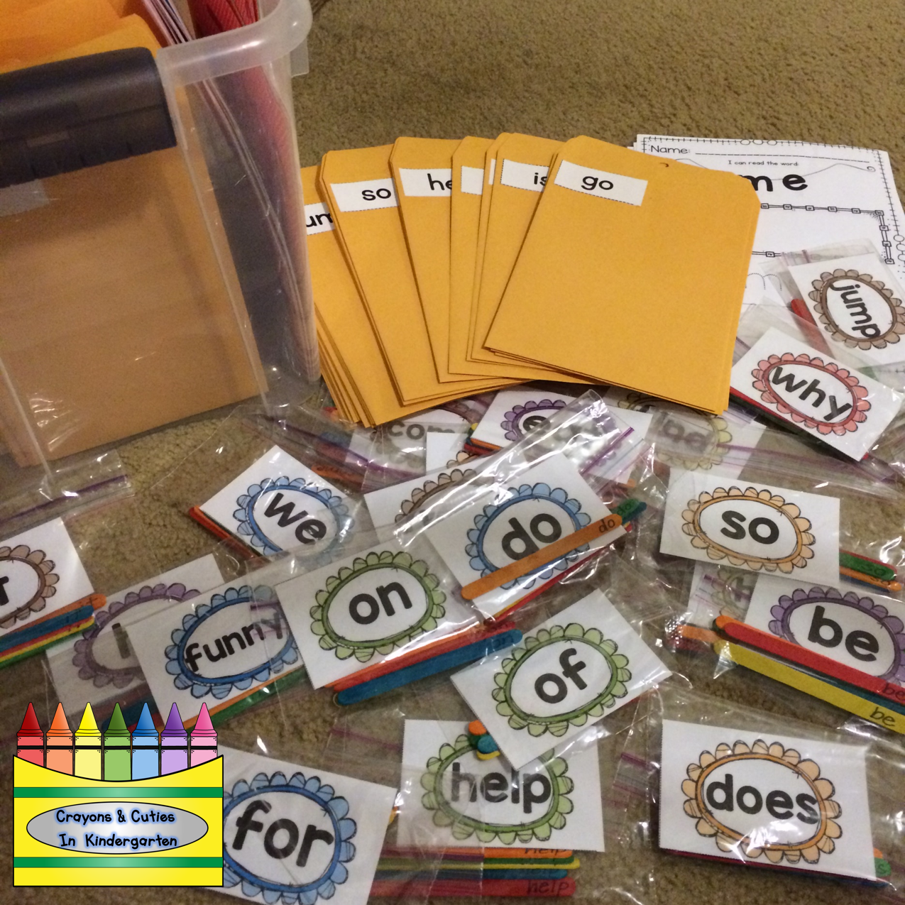 Crayons & Cuties In Kindergarten: Organizing my Sight Word Binder ...