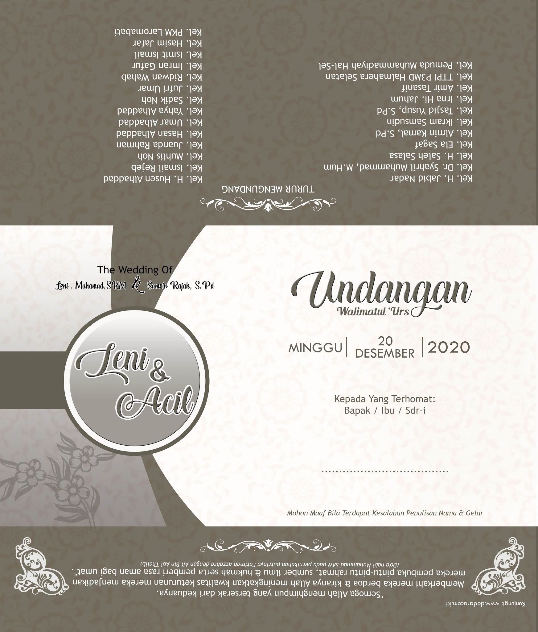 DESAIN TEMPLATE UNDANGAN NIKAHAN - DODARACOM.ID