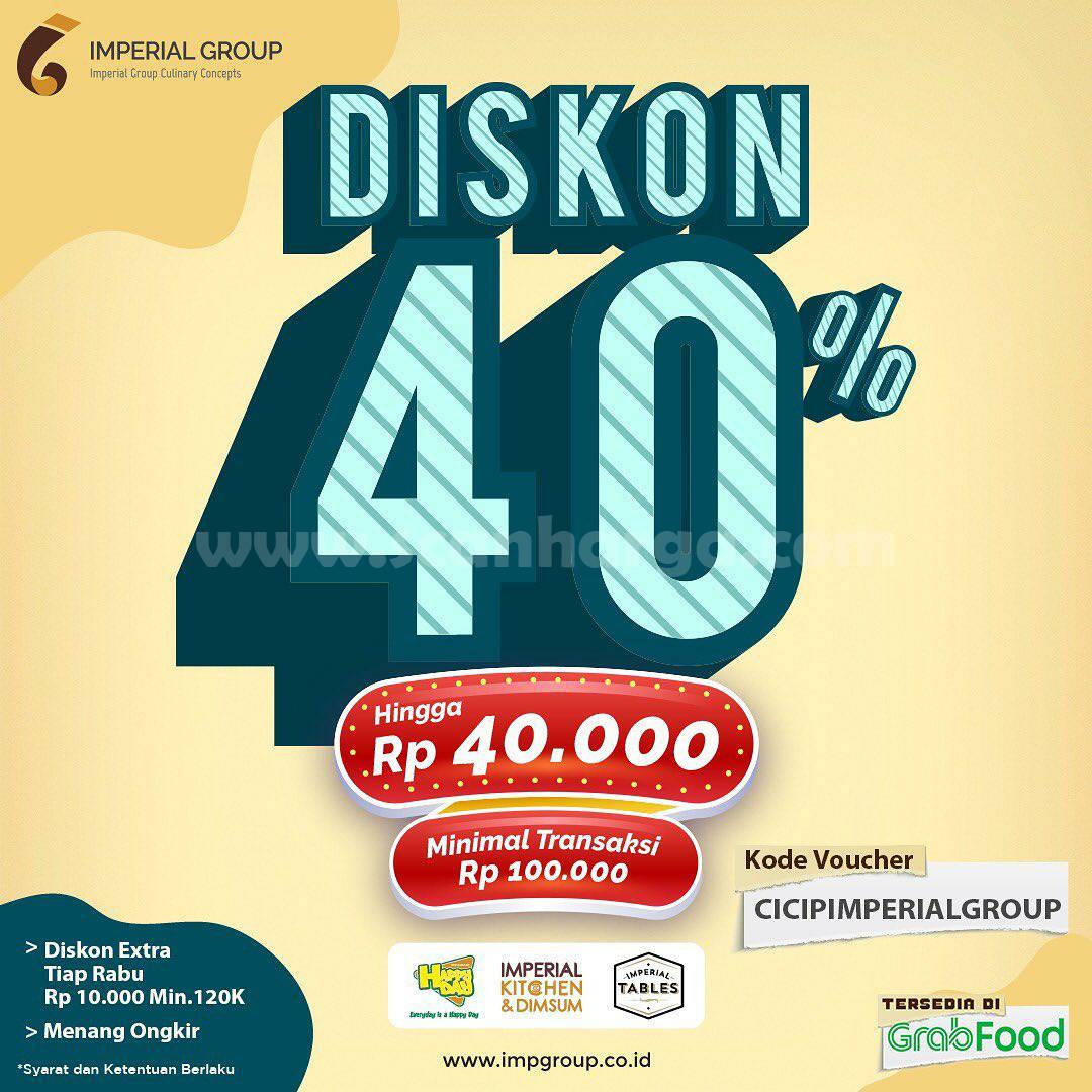 HAPPY DAY RESTO Spesial Promo GRABFOOD! DISKON 40% - scanharga