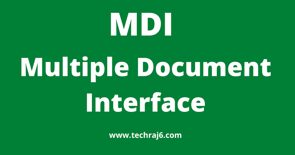 MDI full form, what is the full form of MDI
