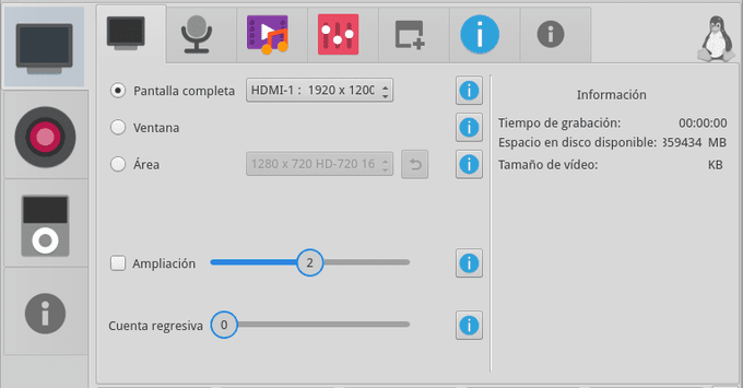 برنامج Vokoscreen-NG تصوير الشاشة في لينكس وويندوز