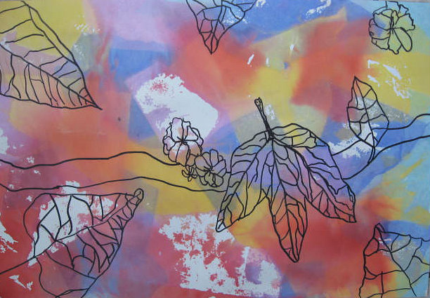 MaryMaking: Nature Contour Drawings with Bleeding Tissue