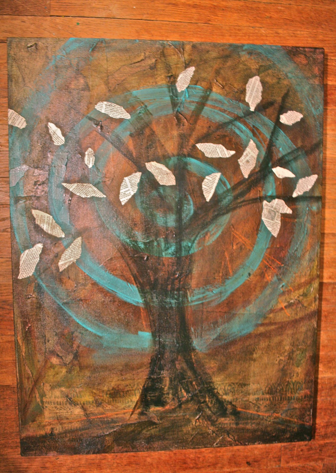 E Makes Art: Finished Painting : The Healing Tree