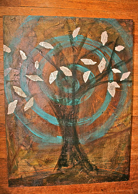 E Makes Art: Finished Painting : The Healing Tree