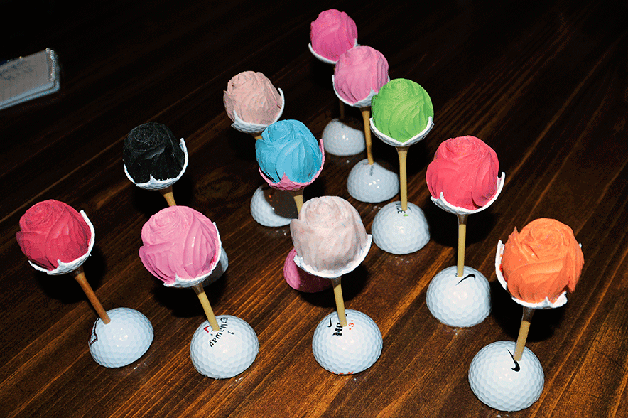 THE ARKANSAS LEADER: TOP STORY >> Golf balls carved into roses