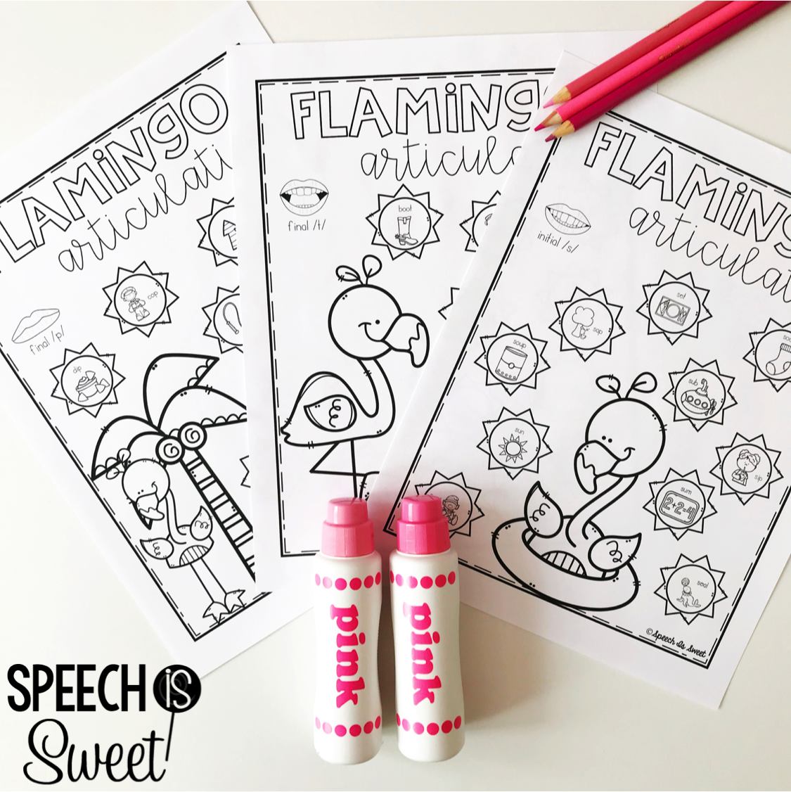 Flamingo Articulation Freebie! - Speech is Sweet