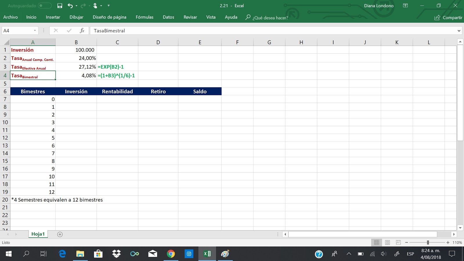 Finanzas, excel, vba, sql y algo más...: agosto 2018