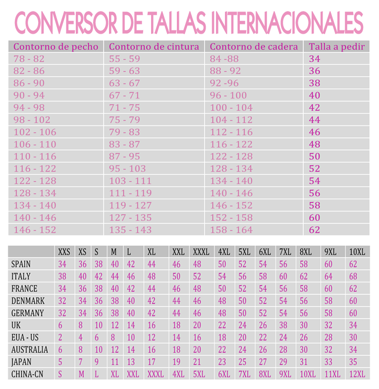 Tienes dudas al decidir tu talla?