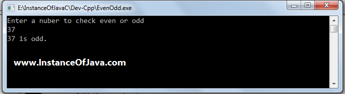 C Program For Even Or Odd Using For Loop InstanceOfJava c-program-for-even-or-odd-using-for-loop-instanceofjava