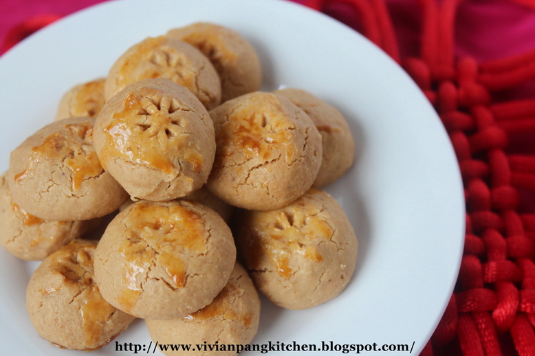 Vivian Pang Kitchen: Chinese Peanut Cookies(Gluten Free)-CNY Cookies#4