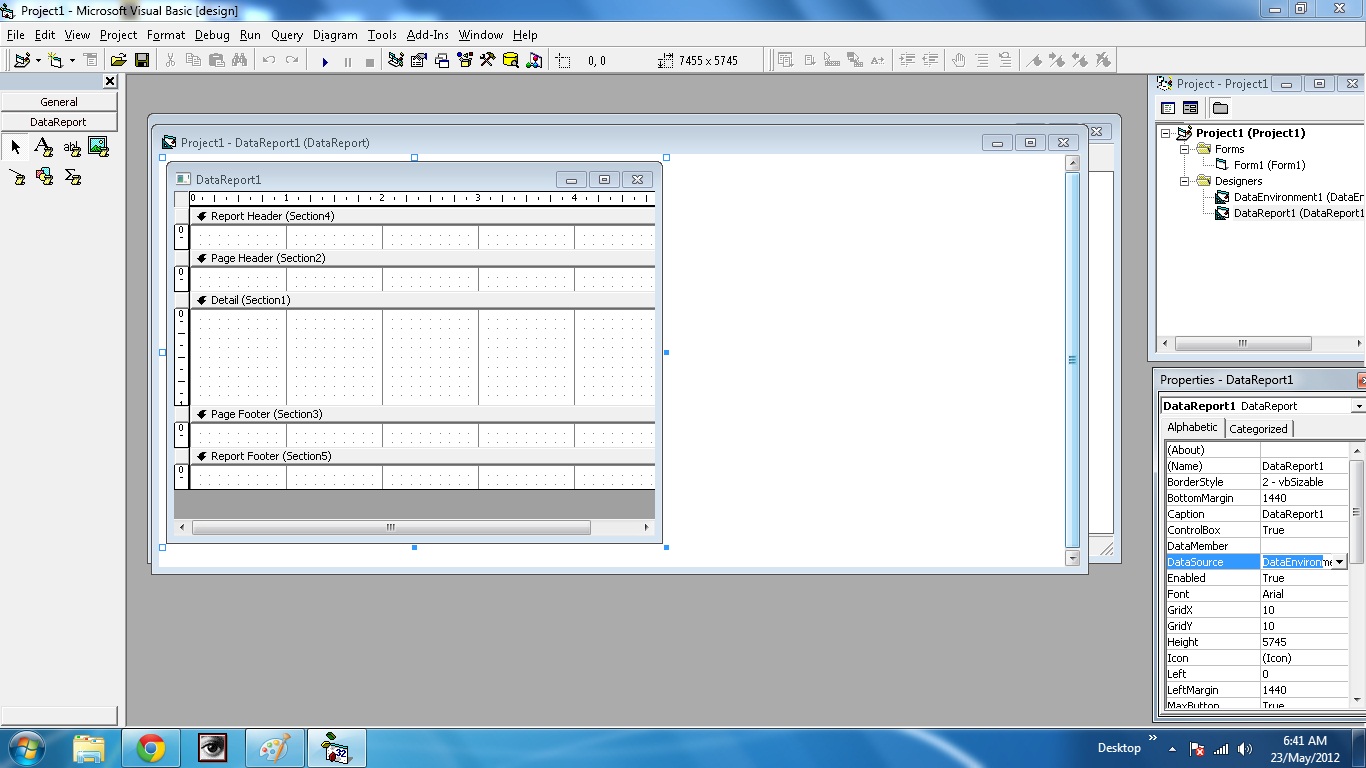 how to make datareport in vb6 | Coding Authority