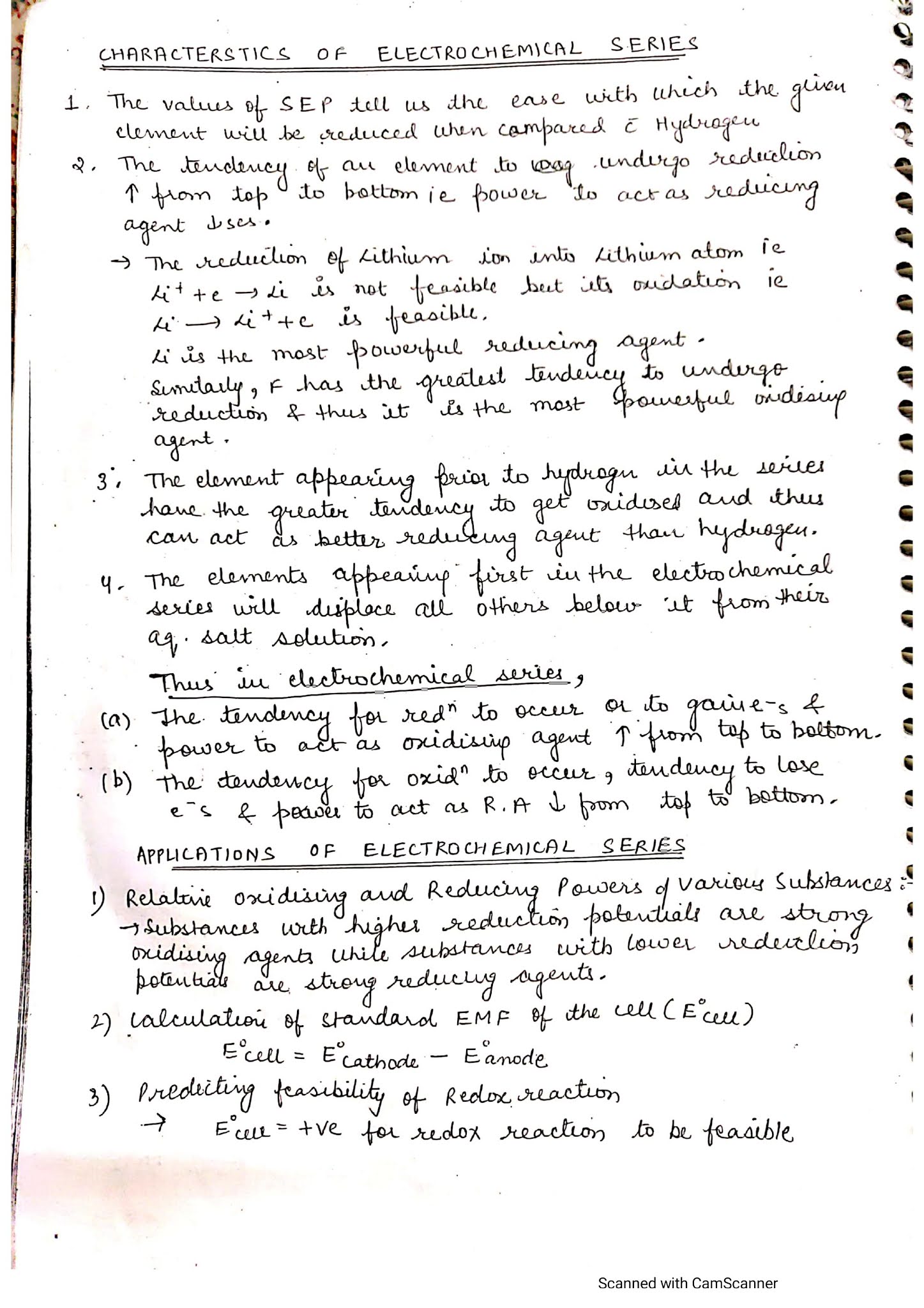 Cbse Class 12 Chemistry Chapter 3 Electrochemistry Handwritten Notes cbse-class-12-chemistry-chapter-3-electrochemistry-handwritten-notes