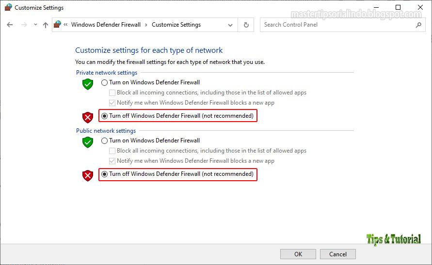 Cara Menonaktifkan atau Mengaktifkan Windows Defender Firewall di ...