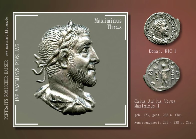 römische Kaiserportraits auf Münzen: Maximinus Thrax (Maximinus I)