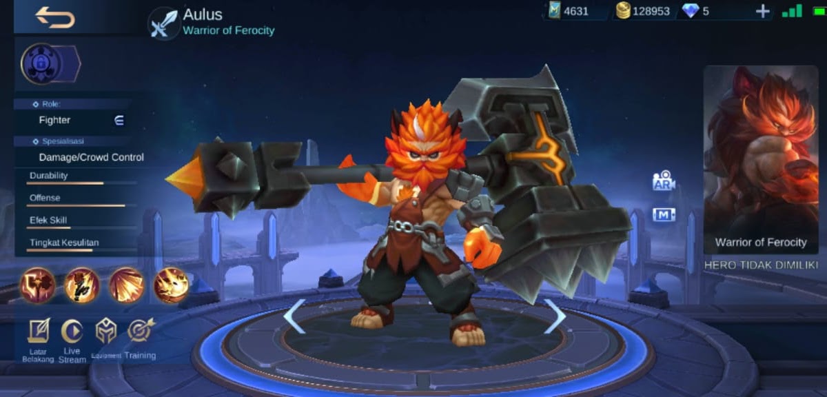 Hero Aulus dan skillnya; Mobile Legends - advanced