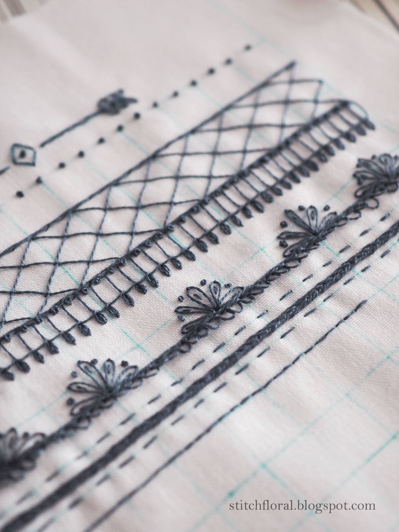 Embroidering lacey borders: tutorial - Stitch Floral