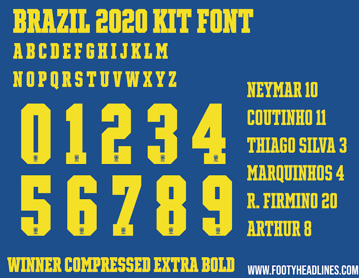 Actually Based On Standard Font: 1970-Inspired Nike Brazil 2020 Kit ...