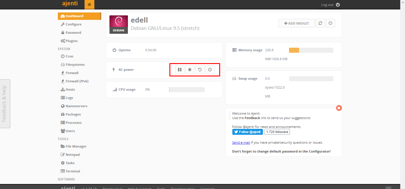 KONFIGURASI CONTROL PANEL AJENTI