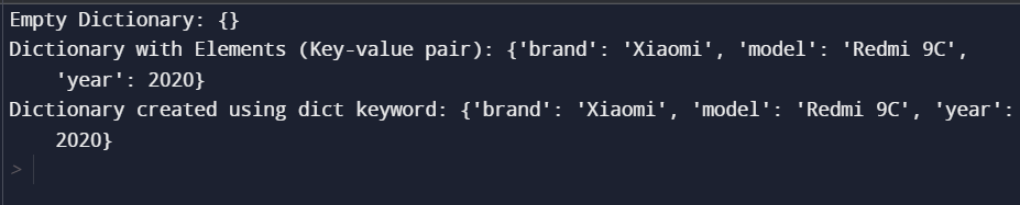 Geek4Tutorial.com: Dictionaries in Python