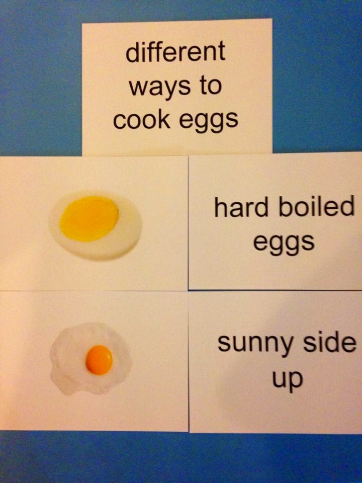 Flash Cards for Little Ones: Different ways to cook eggs