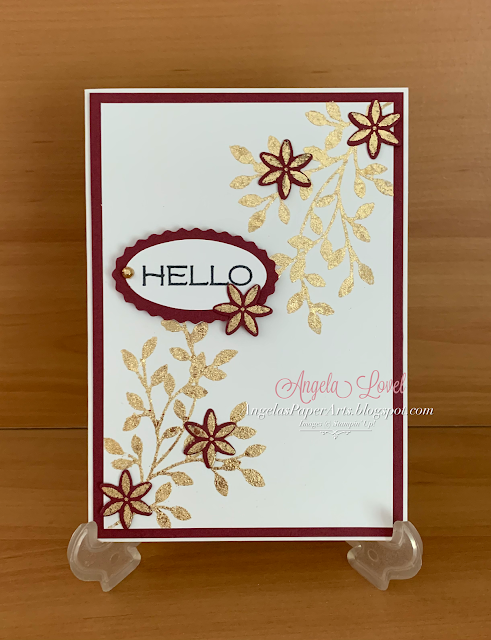 Angela's PaperArts: Angela's PaperArts: Gilded Vine Design card