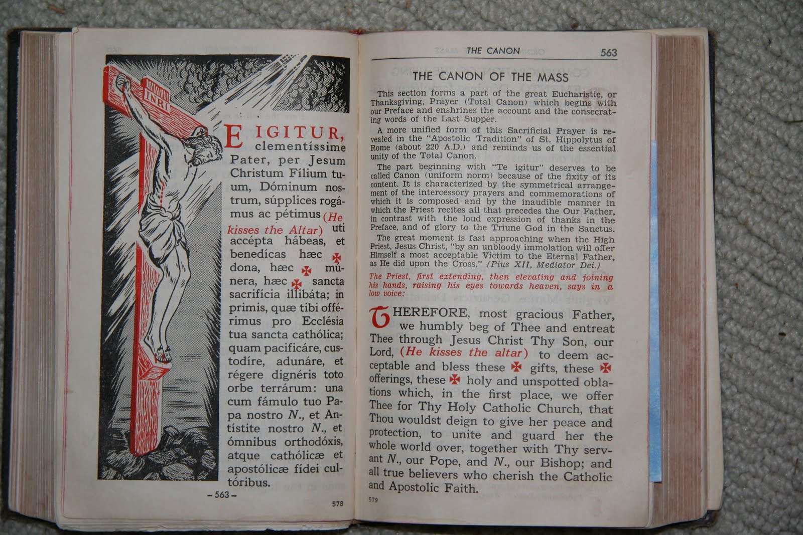 Catholicism: 1. Tridentine Mass versus the English Canon-a comparison