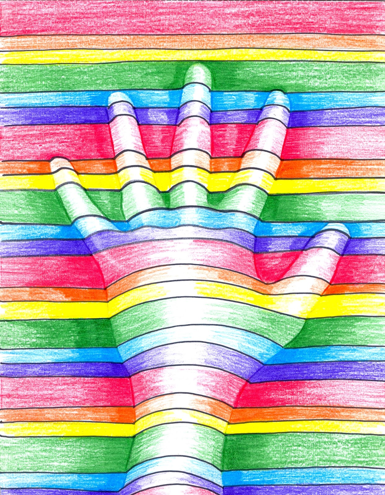 The Lost Sock : Op Art Hand