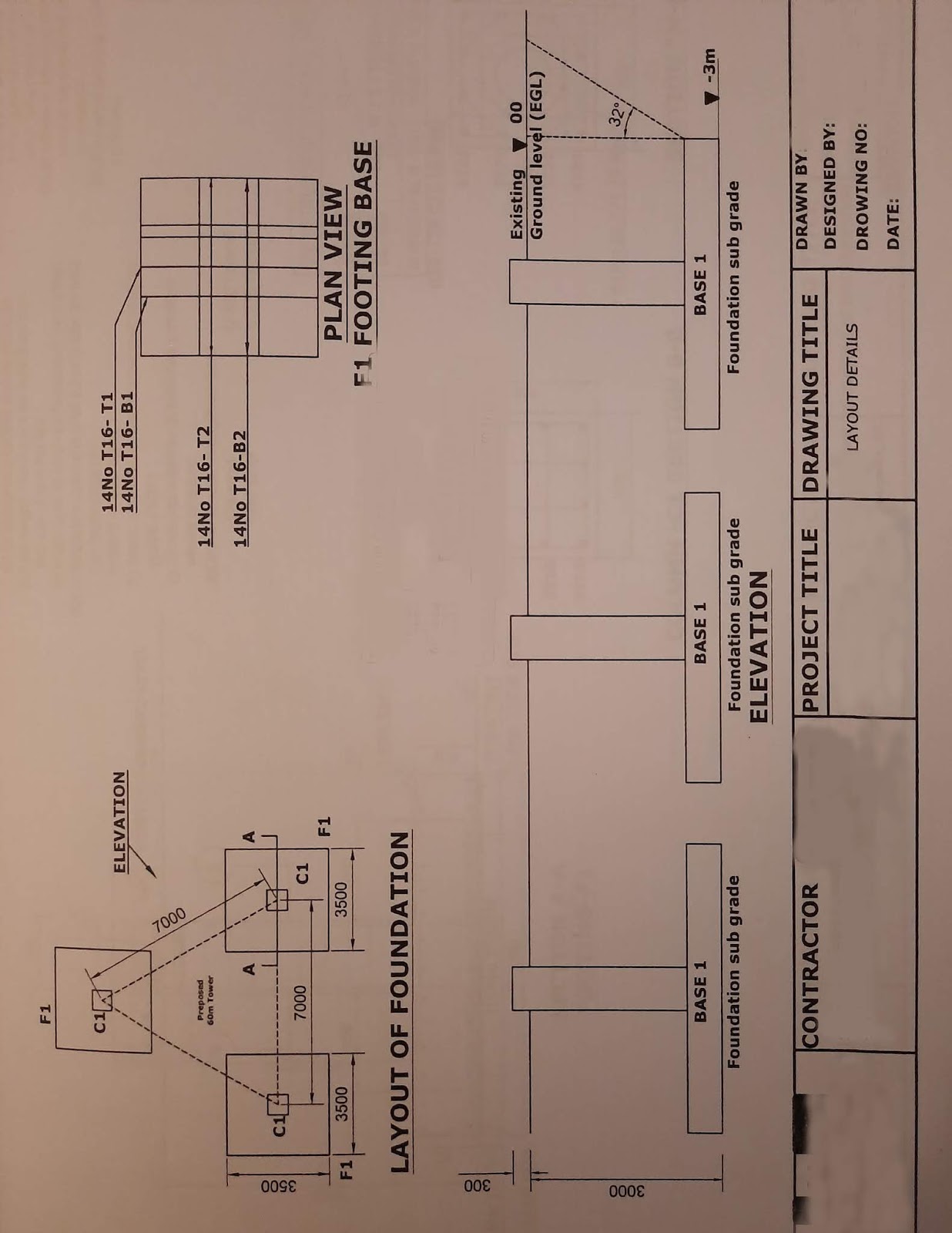 SAMPLE DESIGN OF FOUNDATION FOR A SELF STANDING TELECOMMUNICATION TOWER