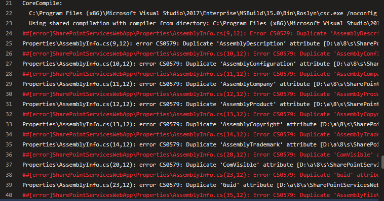 How to fix Azure DevOps Error CS0579 How to fix Azure DevOps Error CS0579