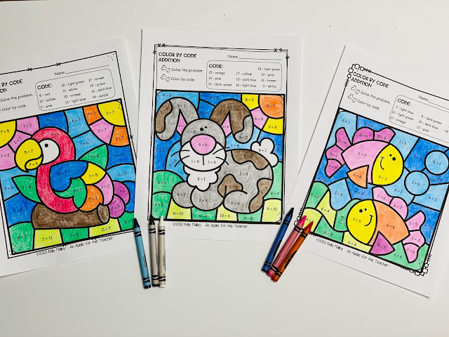 An Apple For The Teacher: Pets Color By Number Worksheets