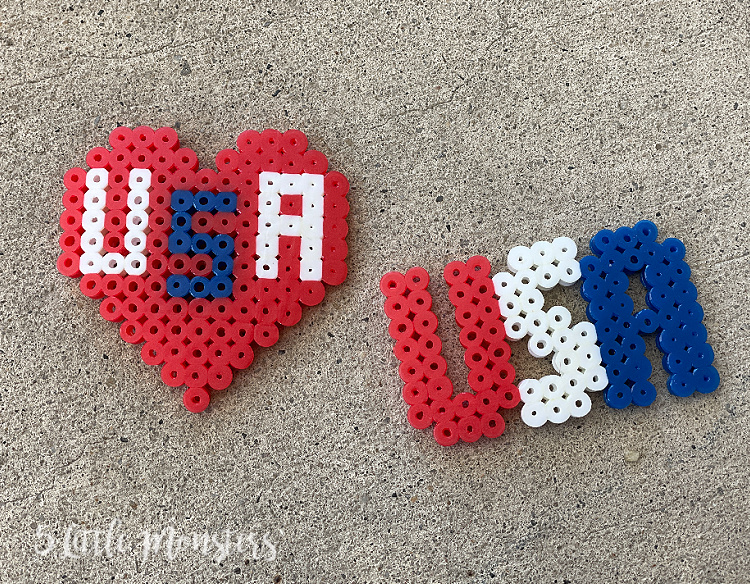 5 Little Monsters: Patriotic Perler Bead Designs