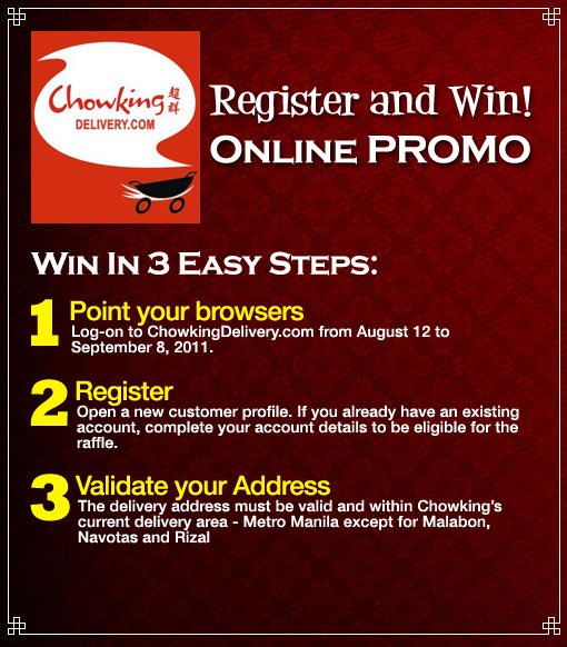 Everything & Anything Online: Chowking Dlivery.com Online Promo