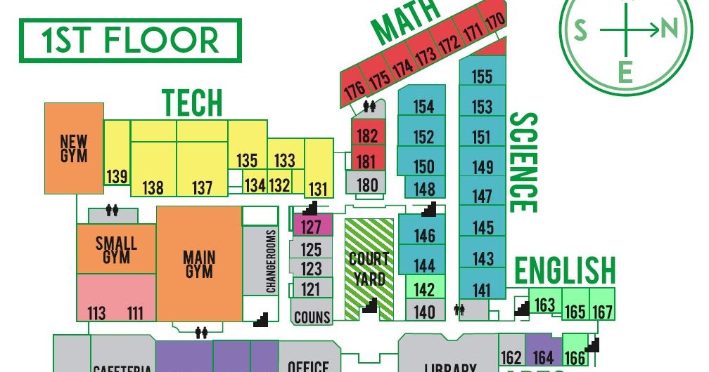 An English world to discover: SCHOOL MAP