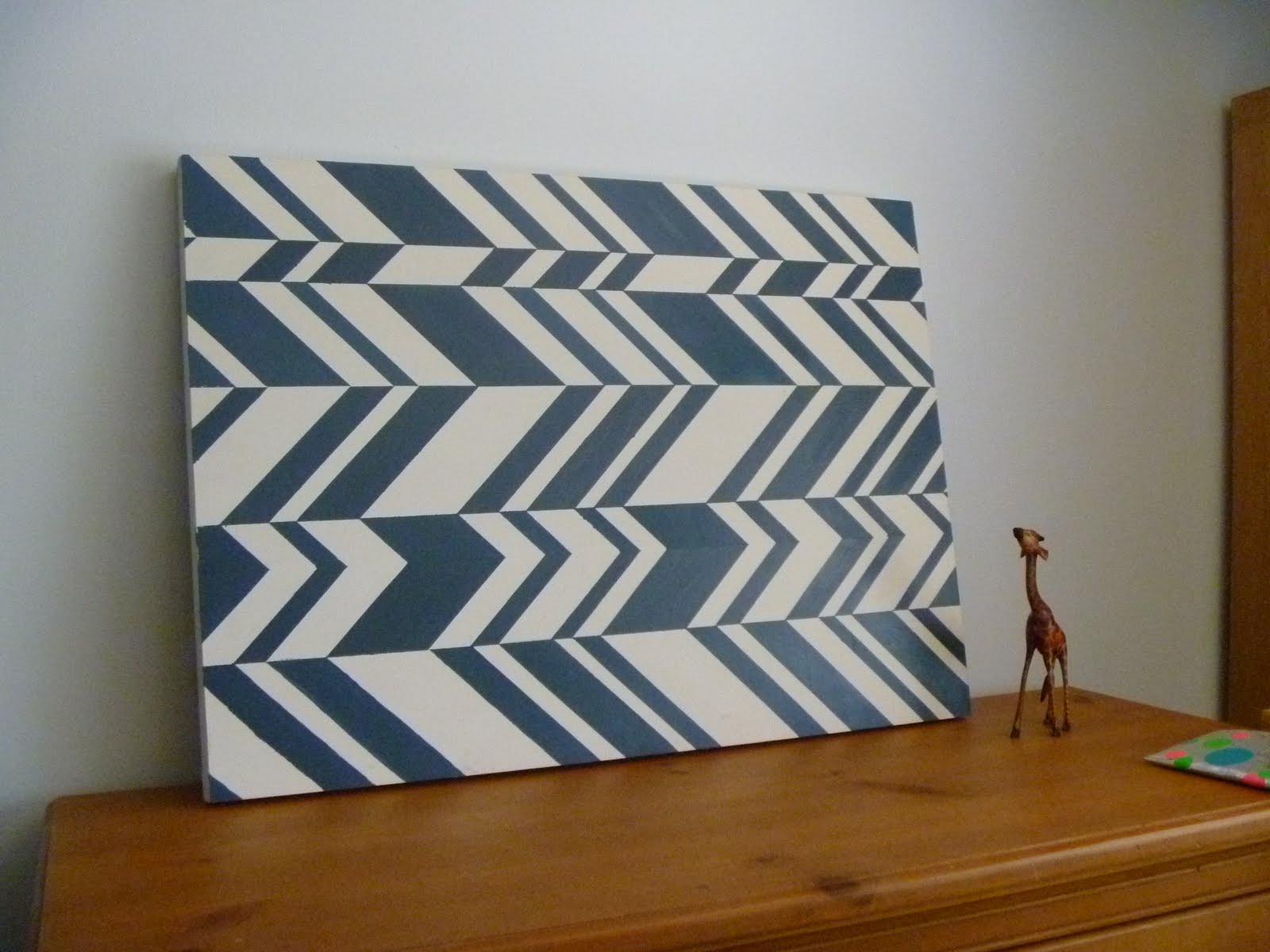 From the Sketchbook of Bridget Smith: Chevron Painting, 24"x36", acrylic