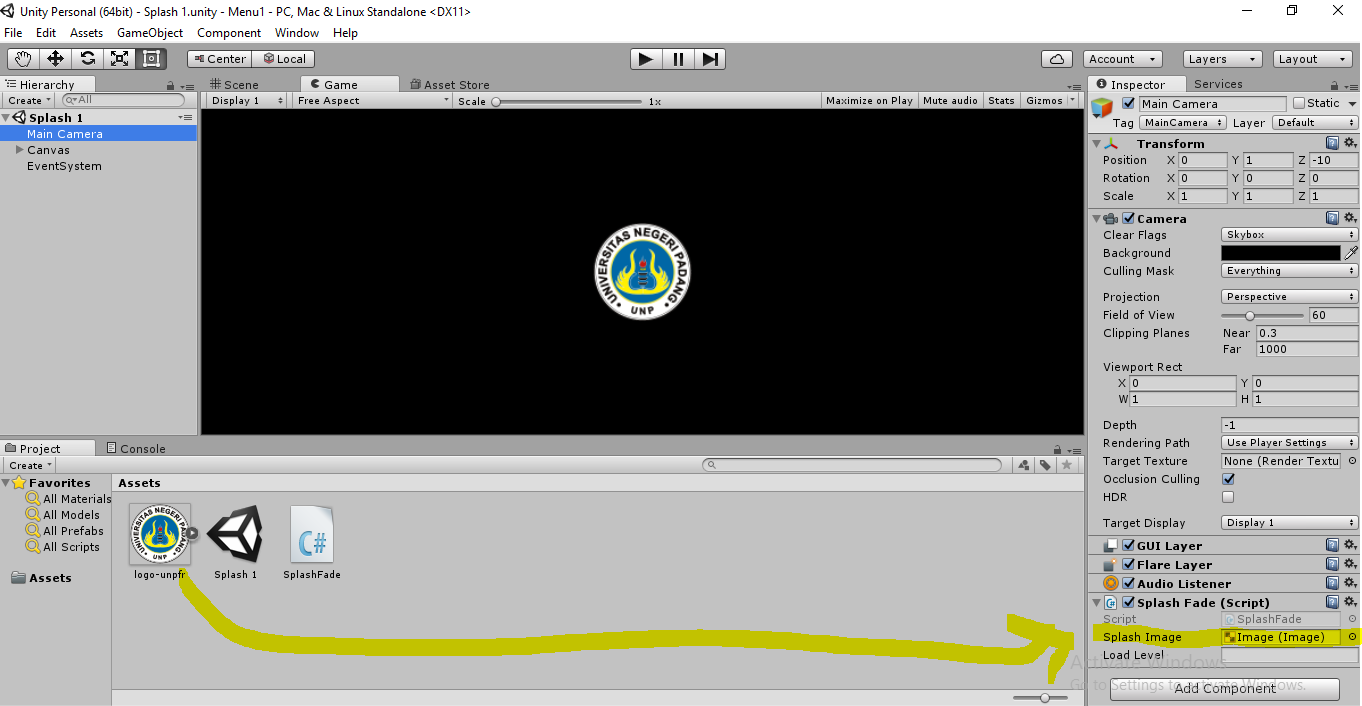 Tutorial Splash Screen Unity