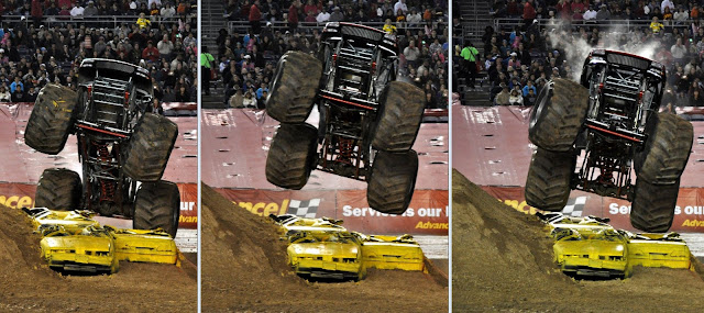 Just A Car Guy: Monster trucks in action, at a glance