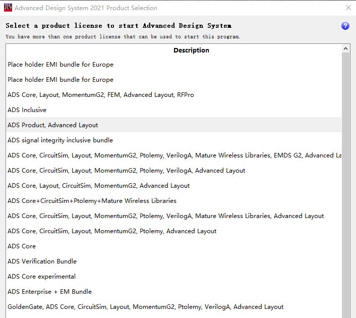 Software Solution: Keysight ADS ( Advanced Design System ) 2021