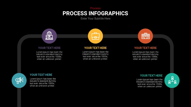 Infographic process template for download
