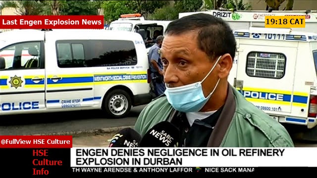 Engen Oil Refinery Explosion Durban South Africa