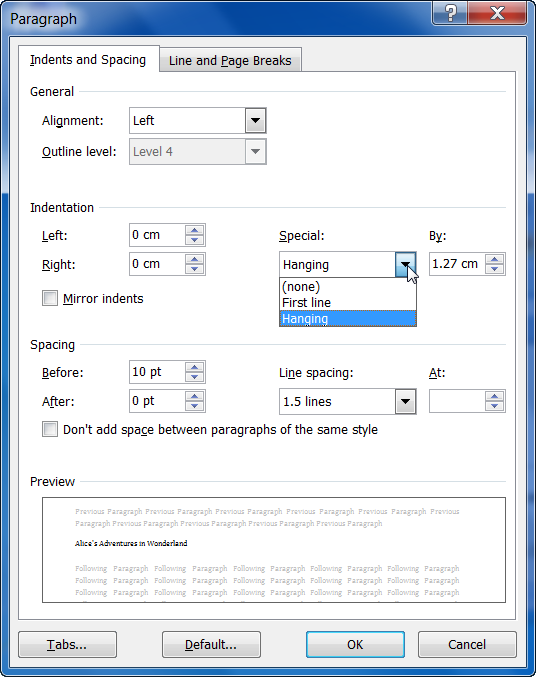 Microsoft word add in indent - dynamicker