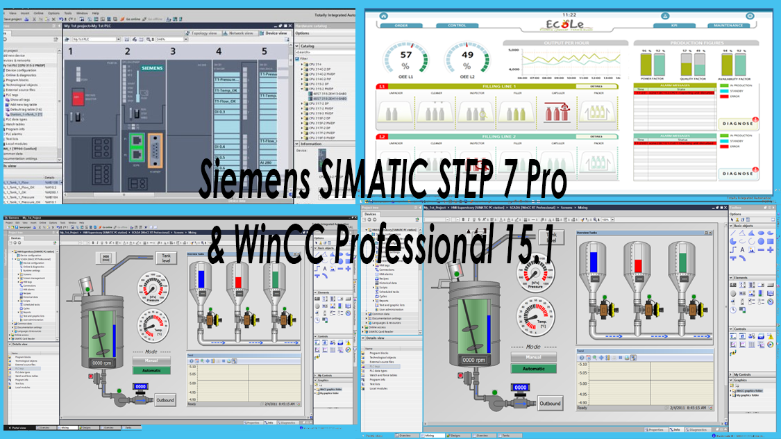 تحميل برنامج Siemens SIMATIC STEP 7 Pro & WinCC Professional 15.1 مجانا