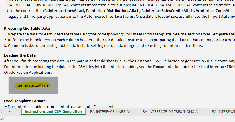 Oracle e learning: Oracle Fusion FBDI : AR Auto Invoice Import