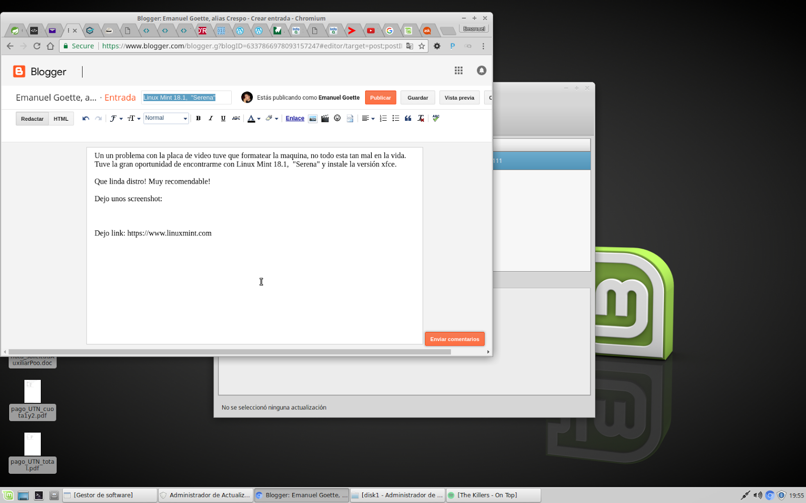 Emanuel Goette, alias Crespo: Linux Mint 18.1, Emanuel Goette, alias Crespo: Linux Mint 18.1,