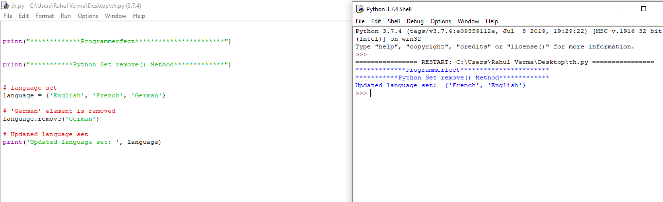 Python Set Remove Method python-set-remove-method