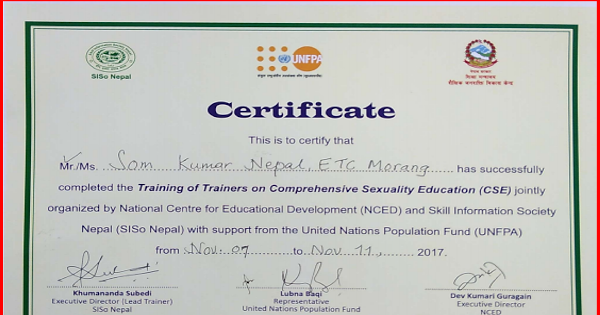 mero pana: CSE Resource Certificate