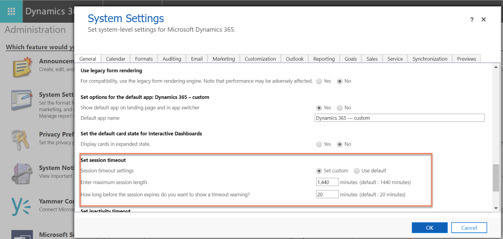 Dynamics 365 Crm Dynamics 365 Session Time Out